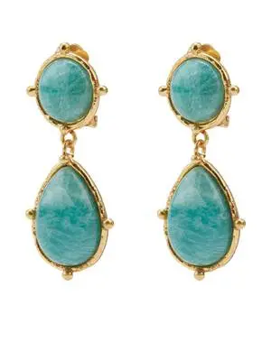 Sylvia Toledano 2 Pierres Dots Clip-On Earrings Gold