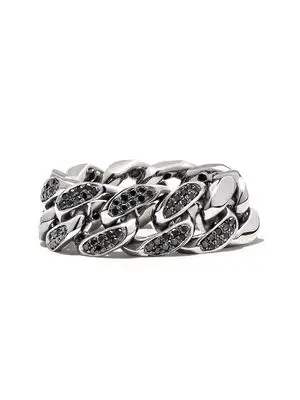 Shay 18k White Gold Diamond Link Ring - Silver