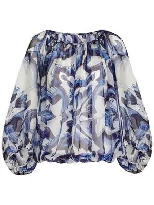 Dolce & Gabbana Majolica Print Blouse