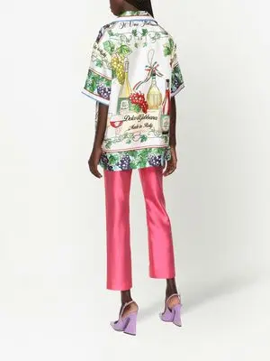 Dolce & Gabbana Graphic-print Silk-twill Shirt