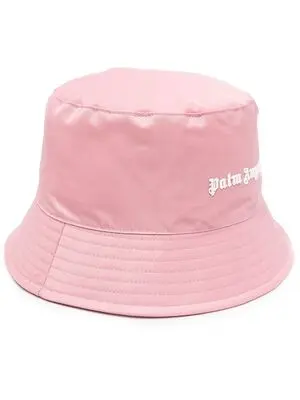 Palm Angels Lettering Logo Bucket Hat - Pink