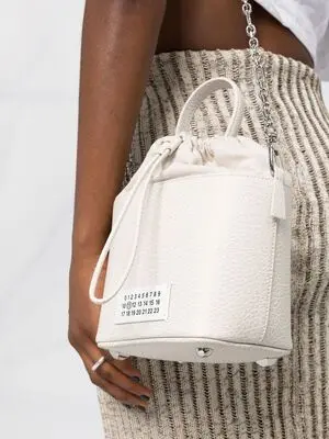 MAISON MARGIELA Small 5ac Bucket Bag - Neutrals