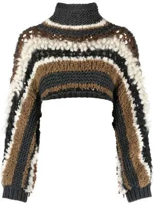 BRUNELLO CUCINELLI Colour-Block Cashmere Jumper