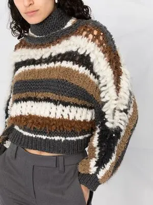 Brunello Cucinelli Colour-block Cashmere Jumper