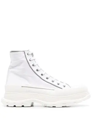 Alexander Mcqueen Perforated Boots For Men