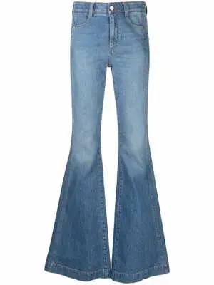 Stella McCartney Salt & Pepper Logo '70s Flare-cut Jeans