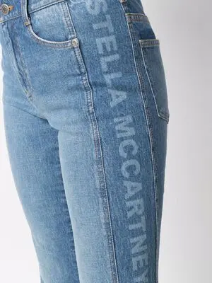 Stella McCartney Salt & Pepper Logo '70s Flare-cut Jeans