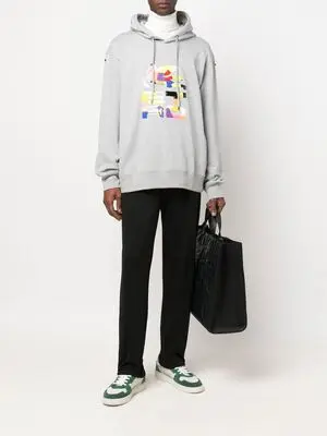 Etro Patchwork Logo-print Rib-trimmed Hoodie