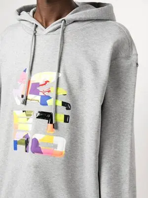 Etro Patchwork Logo-print Rib-trimmed Hoodie
