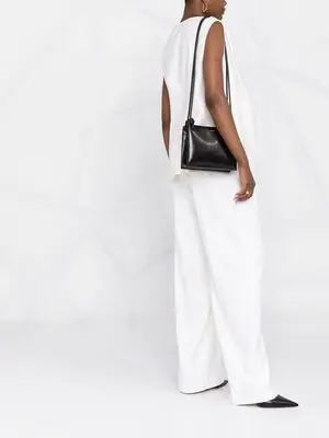 JIL SANDER Small Giro Leather Crossbody Bag - Black