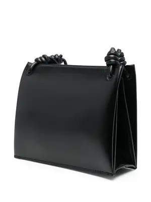 JIL SANDER Small Giro Leather Crossbody Bag - Black