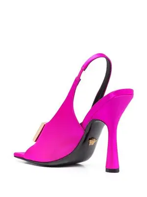 Versace Medusa Plaque Slingback Sandals