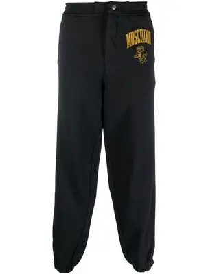 Moschino Logo-print Cotton Sweatpants - Black