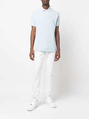 Barbour Embroidered-logo Short-sleeved Polo Shirt - Blue