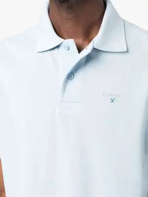 Barbour Embroidered-logo Short-sleeved Polo Shirt - Blue