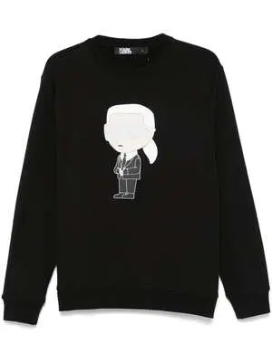 Karl Lagerfeld Ikonik Karl Crew-neck Sweatshirt - Black