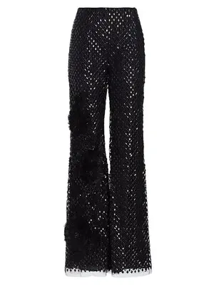 Alberta Ferretti Sequined Party Pants