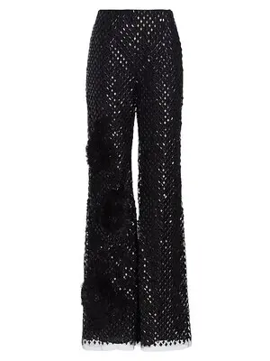 Alberta Ferretti Sequined Party Pants