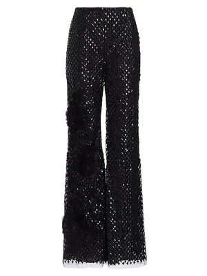 Alberta Ferretti Sequined Party Pants