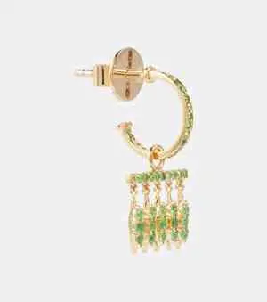 Ileana Makri 18kt Gold Earrings With Tsavorites