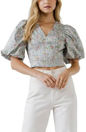 Endless Rose Floral Print Crop Top