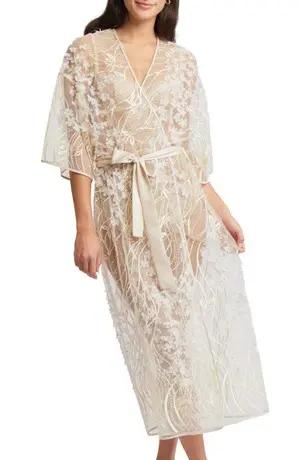 Rya Collection Kiss Flower Appliqué Robe