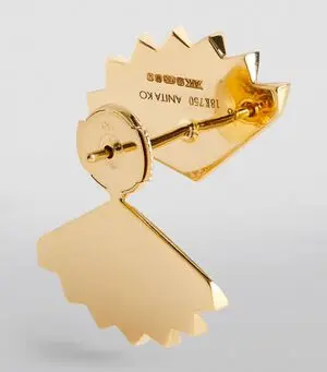 ANITA KO Yellow And Diamond Double Fan Earrings