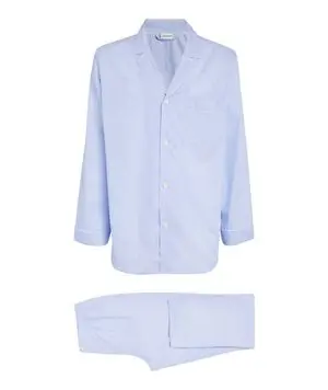 Zimmerli Cotton Pyjama Set - Blue
