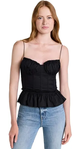 EN SAISON Raina Bustier Top - Black