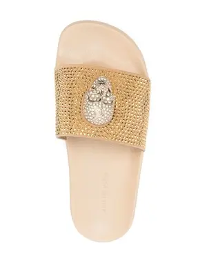 Philipp Plein Skull Strass Pool Slides