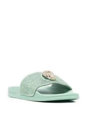 Philipp Plein Skull Strass Pool Slides