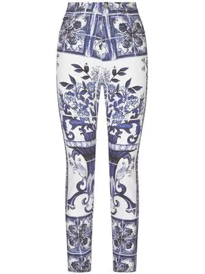 Dolce & Gabbana Majolica-print Skinny Jeans