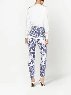 Dolce & Gabbana Majolica-print Skinny Jeans