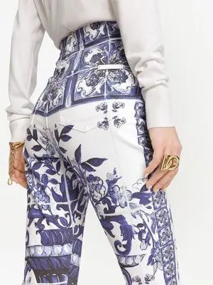 Dolce & Gabbana Majolica-print Skinny Jeans