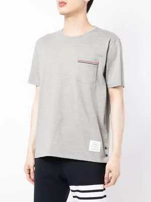 Thom Browne Pocket Cotton T-shirt - Grey