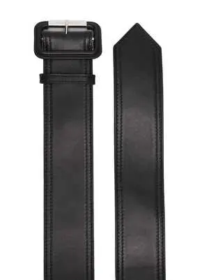 Alexander McQueen Pointed Leather Buckle Belt