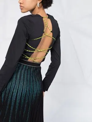 Off-White Pleated Knee-length Skirt