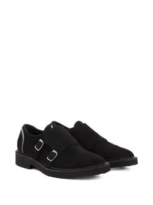 GIUSEPPE ZANOTTI Zip-trimmed Monk Shoes