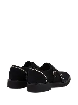 GIUSEPPE ZANOTTI Zip-trimmed Monk Shoes