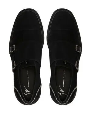 GIUSEPPE ZANOTTI Zip-trimmed Monk Shoes