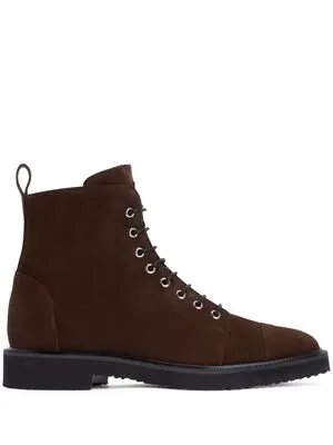 GIUSEPPE ZANOTTI Chris Low Lace-up Suede Ankle Boots - Brown