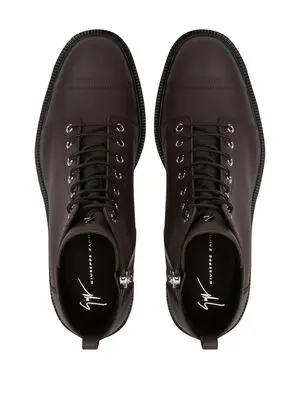 GIUSEPPE ZANOTTI Chris Leather Boots - Brown