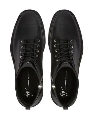 GIUSEPPE ZANOTTI Chris Low Lace-up Boots - Black