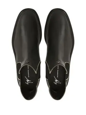 GIUSEPPE ZANOTTI Jaky Leather Chelsea Boots - Black
