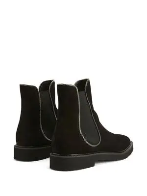GIUSEPPE ZANOTTI Jaky Suede Chelsea Boots - Black