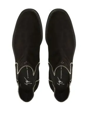 GIUSEPPE ZANOTTI Jaky Suede Chelsea Boots - Black