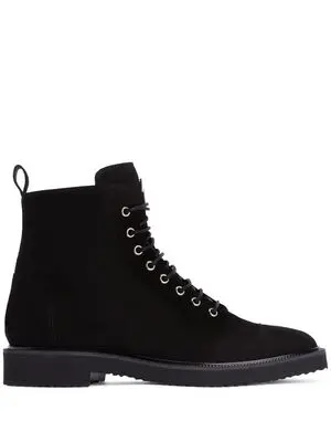 GIUSEPPE ZANOTTI Chris Low Suede Ankle Boots - Black