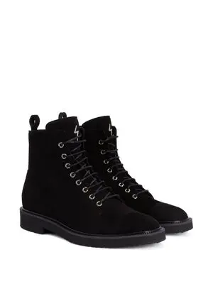 GIUSEPPE ZANOTTI Chris Low Suede Ankle Boots - Black