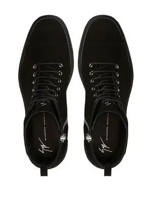GIUSEPPE ZANOTTI Chris Low Suede Ankle Boots - Black