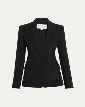 Michael Kors Georgina One-Button Blazer - Black